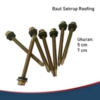 Jual BAUT ROOFING SEKRUP BAJA RINGAN LAPIS KARET 5CM 7CM | Shopee Indonesia