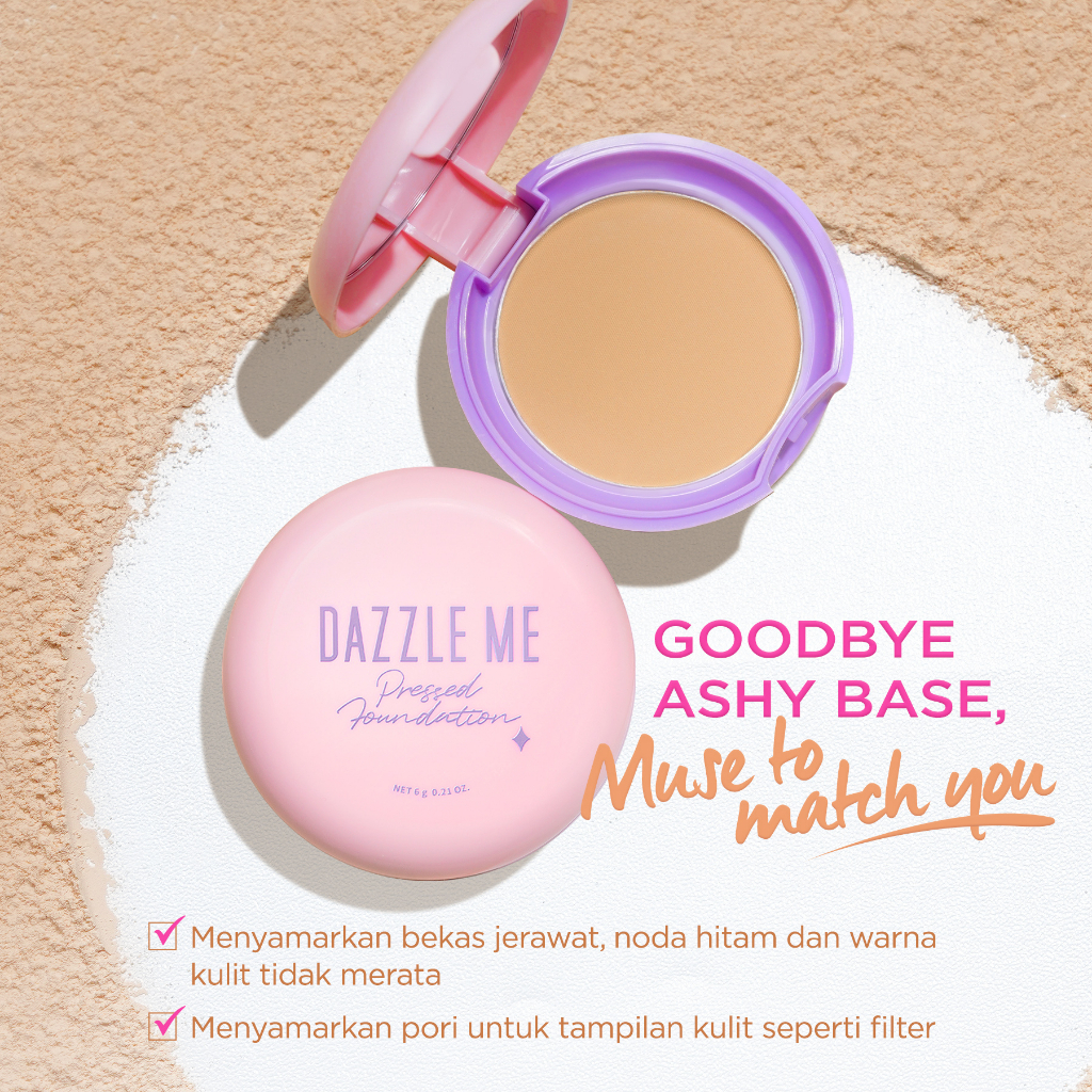 Jual DAZZLE ME Muse Pressed Foundation | Long Lasting Filter Like ...