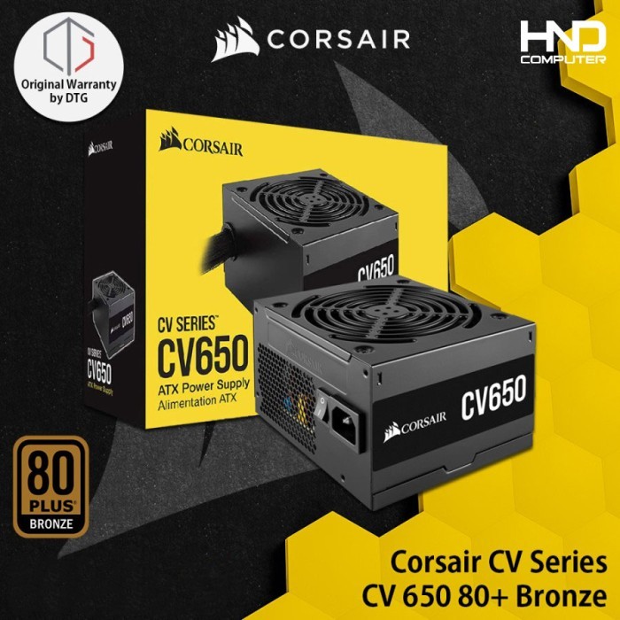 Jual Corsair Power Supply PSU CV650 650W | 80 Plus Bronze | Shopee ...