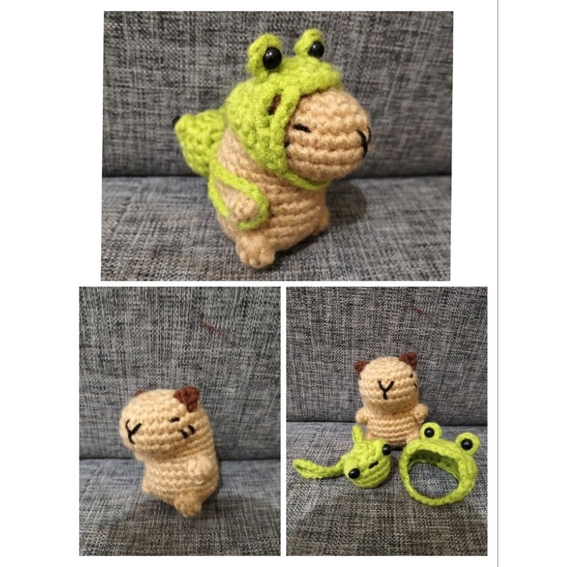 Jual capybara froggy crochet/gantungan kunci/boneka rajut/amigurumi ...