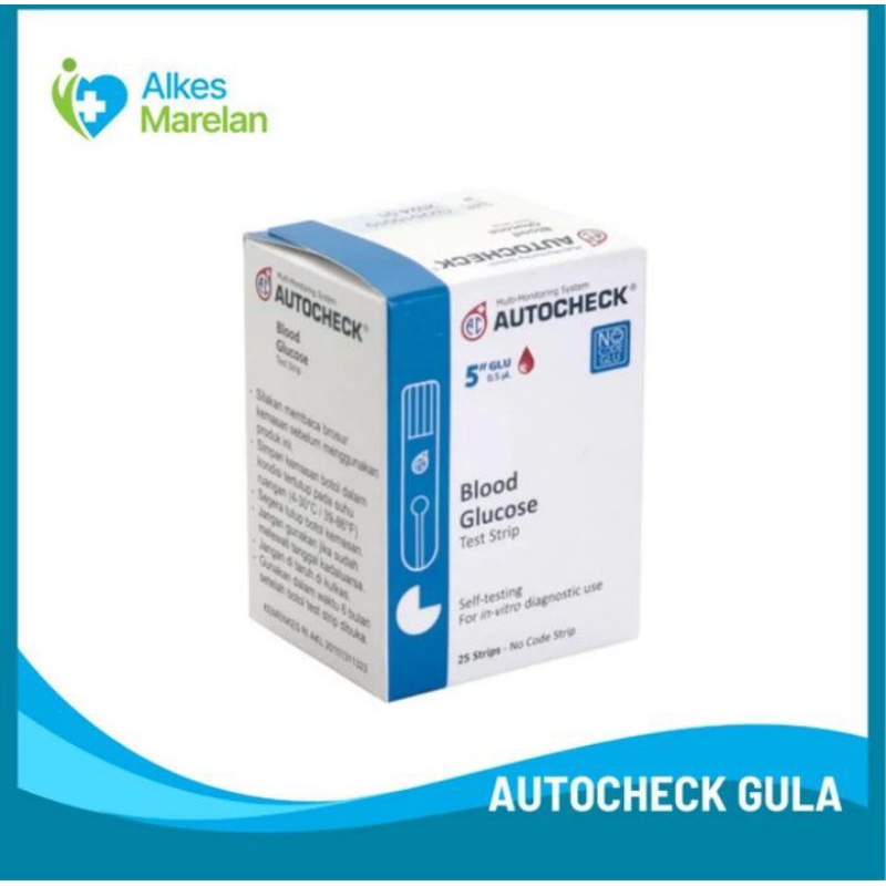 Jual AUTOCHECK - Strip Gula Darah isi 25 / Glucose Test Strip | Shopee ...