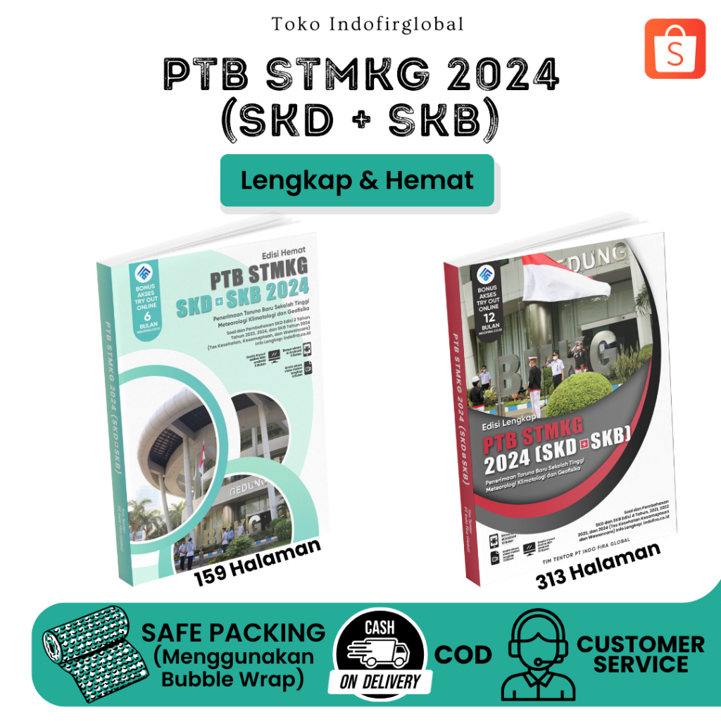 Jual Terbaru Buku PTB STMKG 2024 [SKD + SKB] (Edisi Lengkap & Edisi Hemat + Gratis Akses E ...