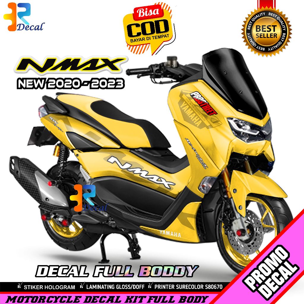 Jual Decal Motor Nmax 2020-2023 Desain Polos Stiker Decal Full Body ...