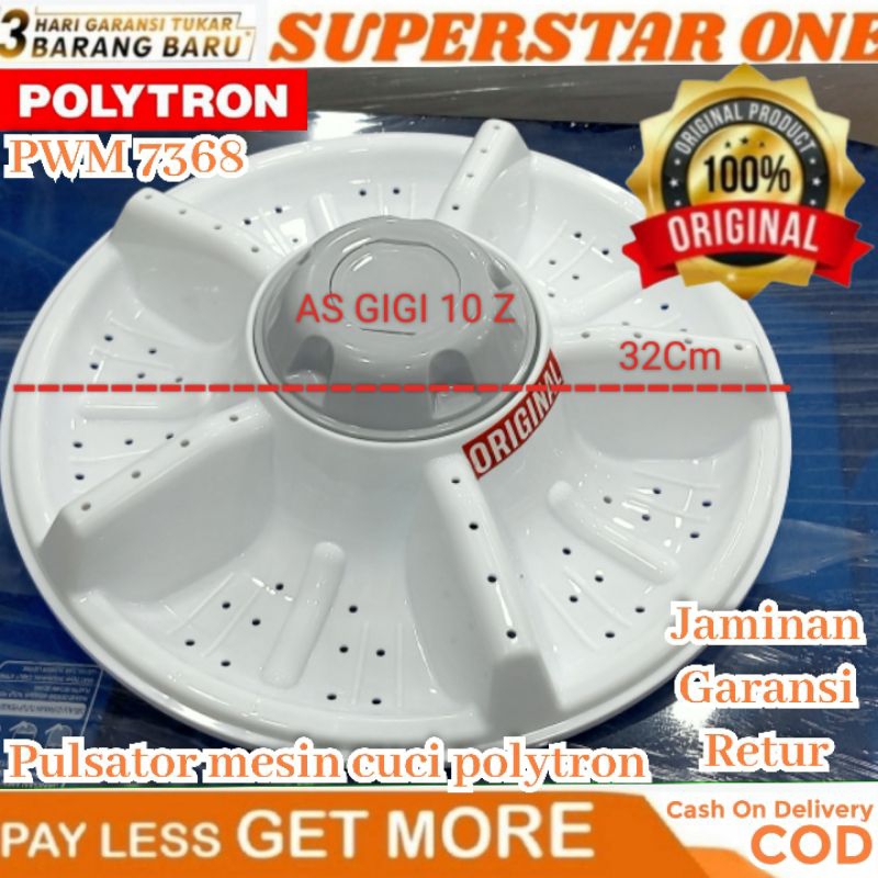 Jual Pulsator mesin cuci 2 tabung polytron PWM 7368 PULSATOR 32CM AS ...