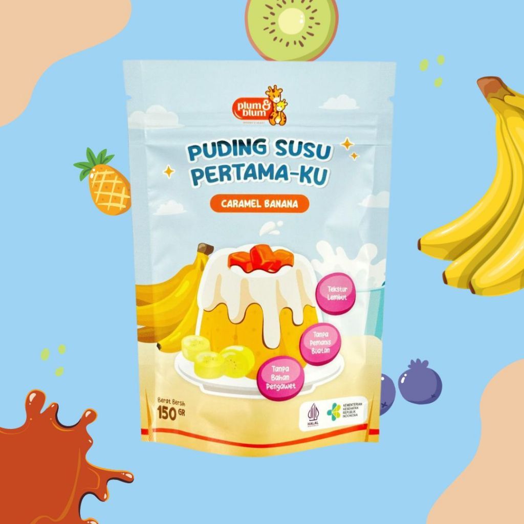 Jual Plum & Blum Silky Puding Buah-buahan / Snack Mpasi - 150 gram ...
