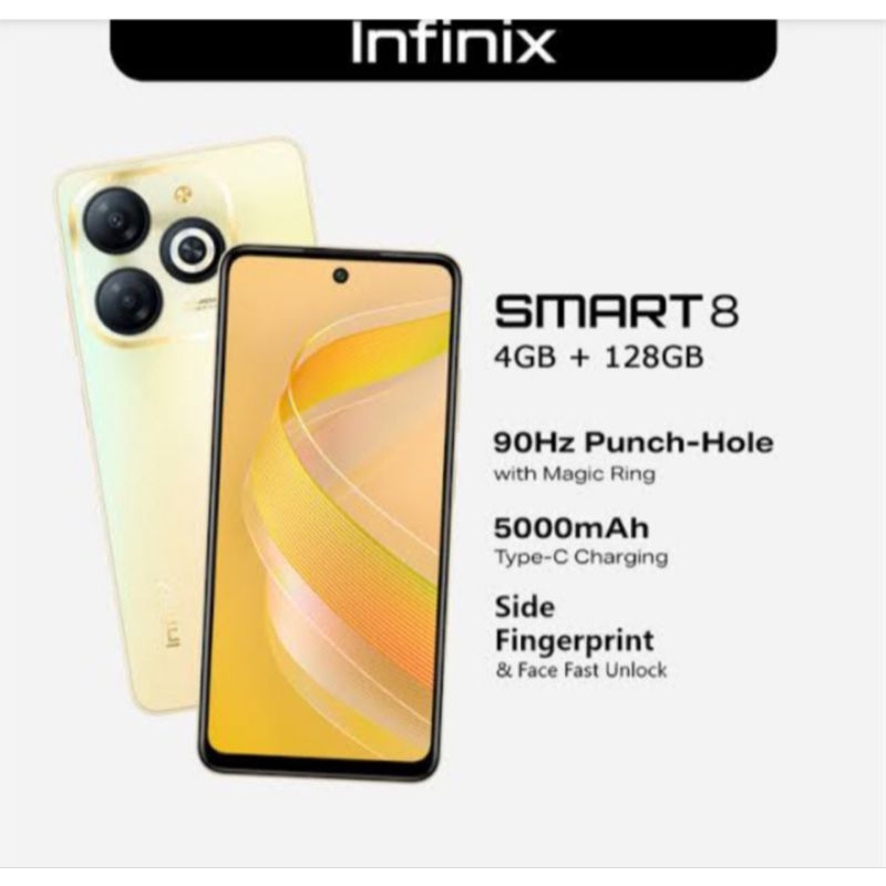 Jual INFINIX SMART 8 4+4 /128 ORIGINAL (garansi resmi infinix) | Shopee Indonesia