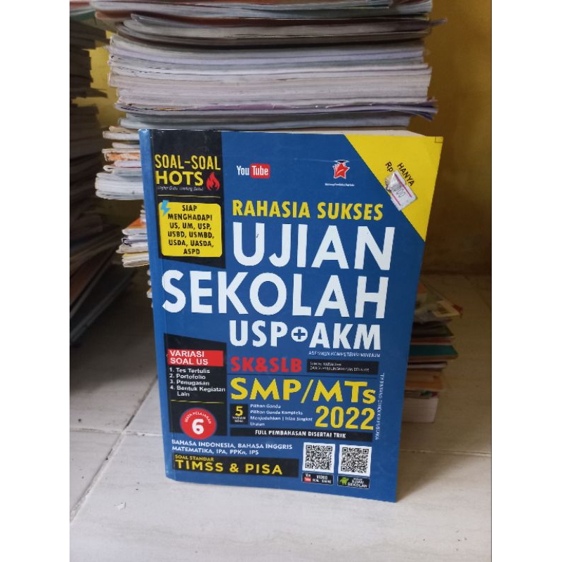 Jual BUKU RAHASIA SUKSES UJIAN SEKOLAH USP + AKM SMP 2022 | Shopee Indonesia