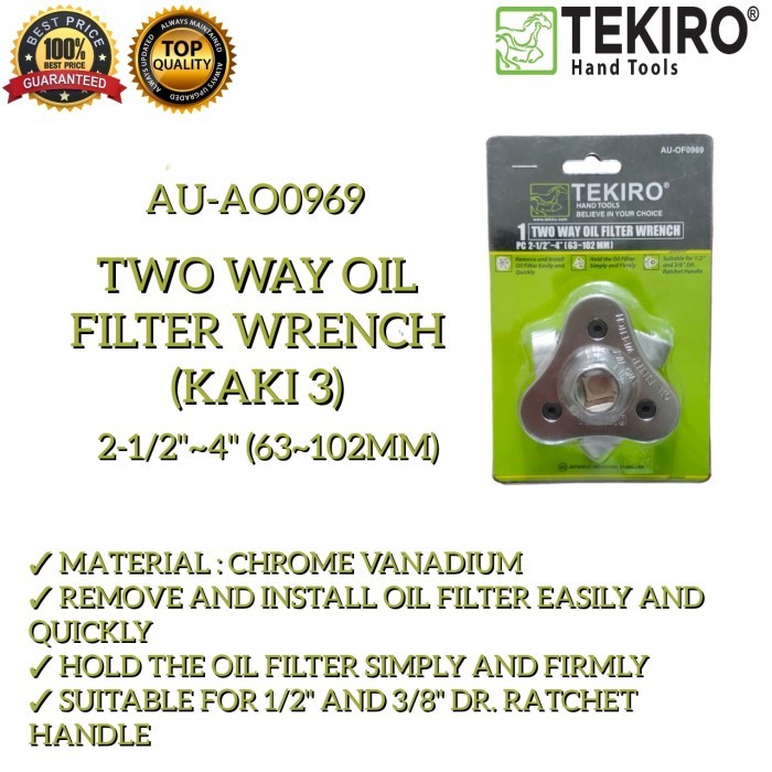 Jual Kunci Filter Oli Tekiro Universal Two Way Oil Filter 3 Kaki 63 ...