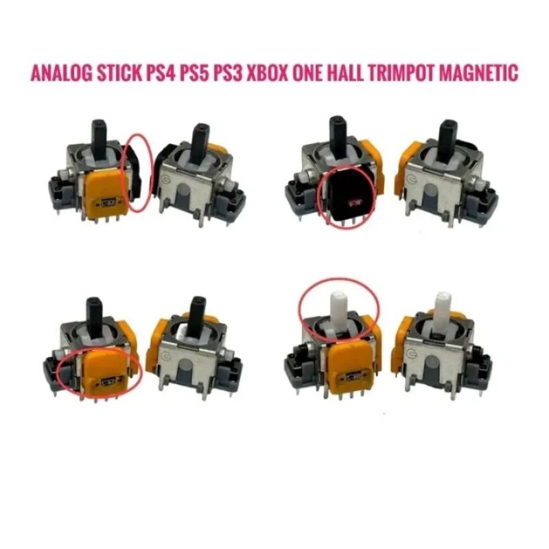 Jual ANALOG STICK PS5 PS4 XBOX ONE ANALOG KAKI 3 HALL TRIMPOT MAGNETIC ...