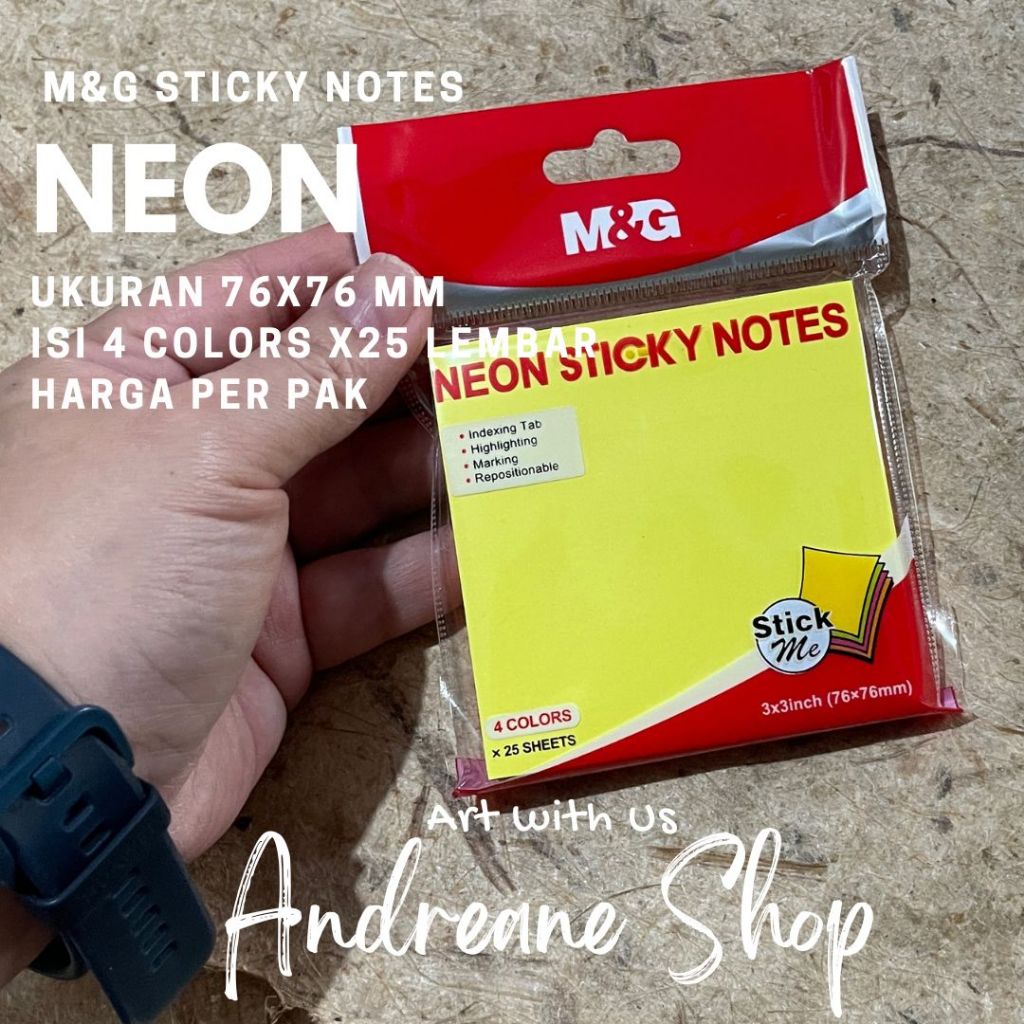 Jual M&G Sticky Notes 76x76 mm (4x25 sheets) | Shopee Indonesia