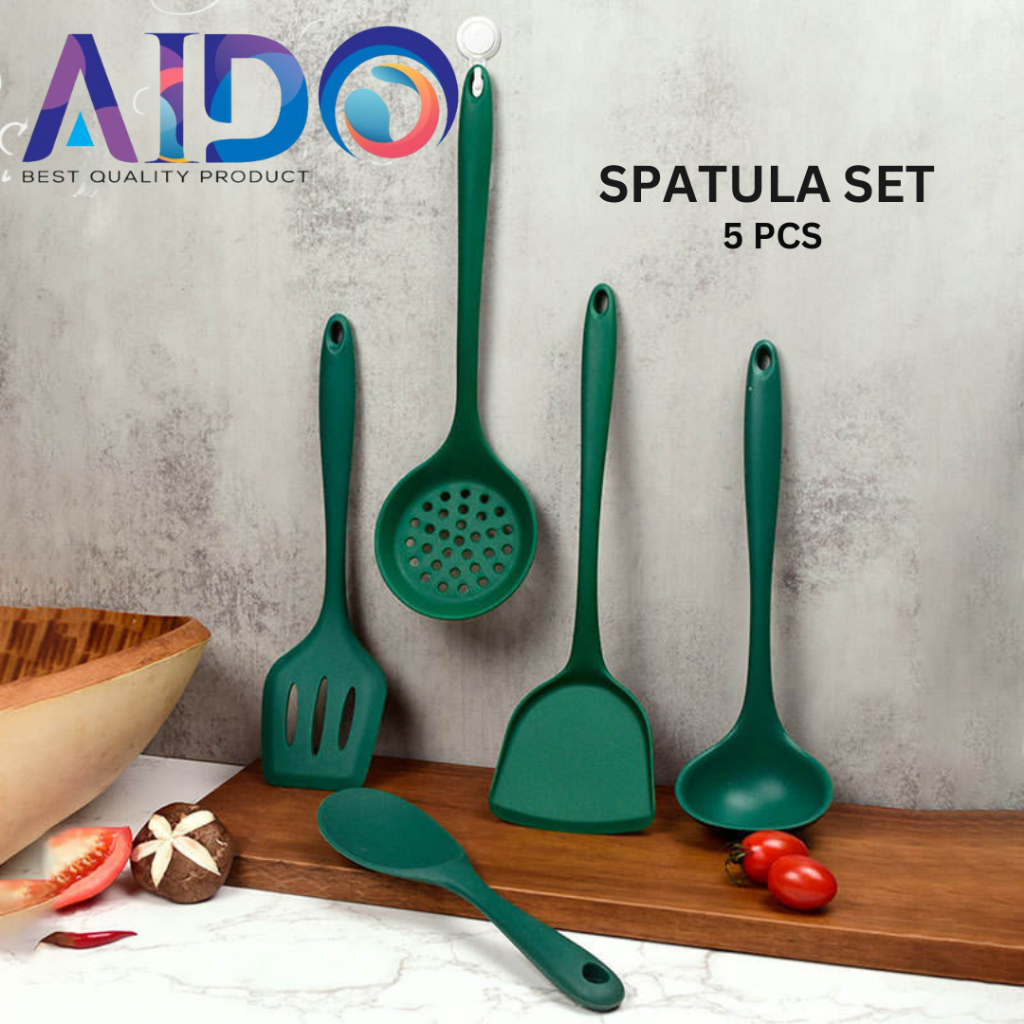 Jual AIDO Spatula Set Alat Masak 5 In 1 Peralatan Masak Goreng Tumis ...