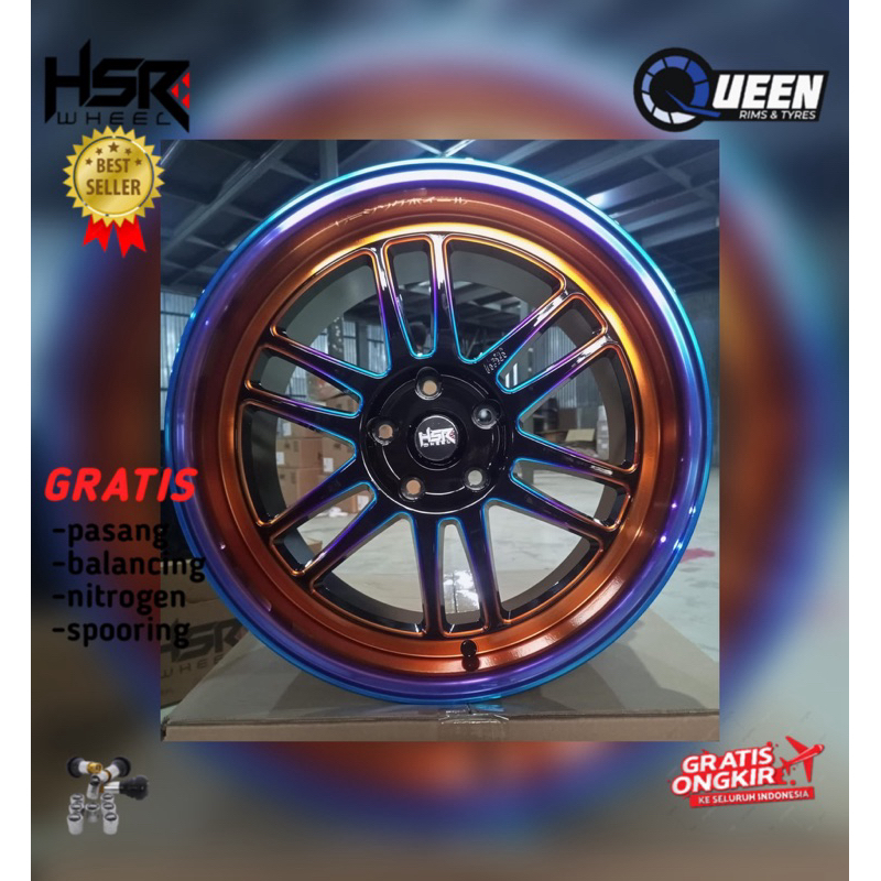 Jual VELG RACING LIMITED EDITION DARI HSR MODEL RPF R18 HSR BLY01 WARNA PELANGI RAINBOW untuk ...
