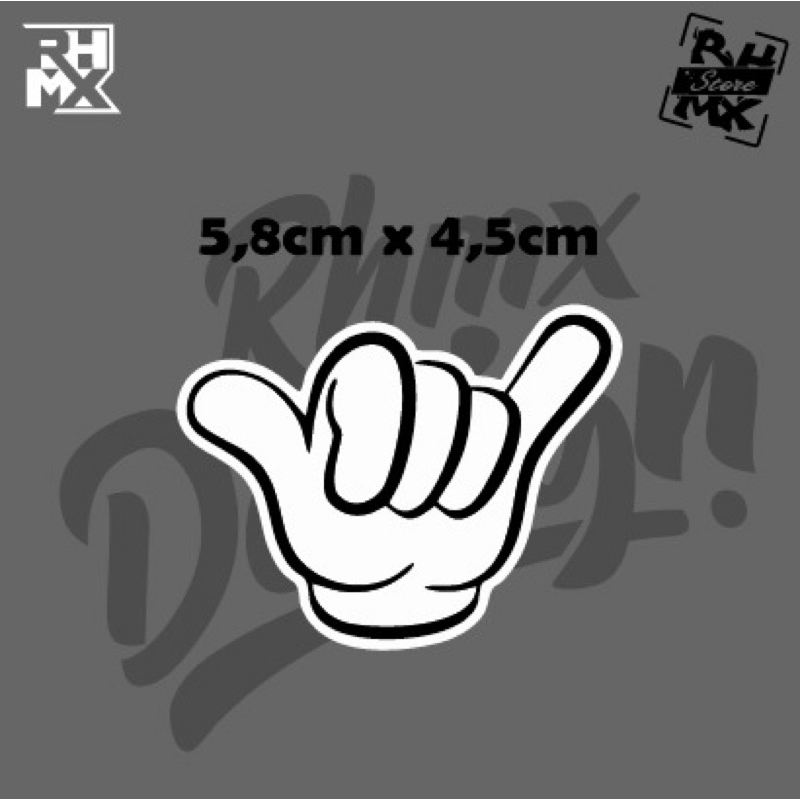 Jual sticker SHAKA racing pack motor viral terbaru stiker hang loose ...