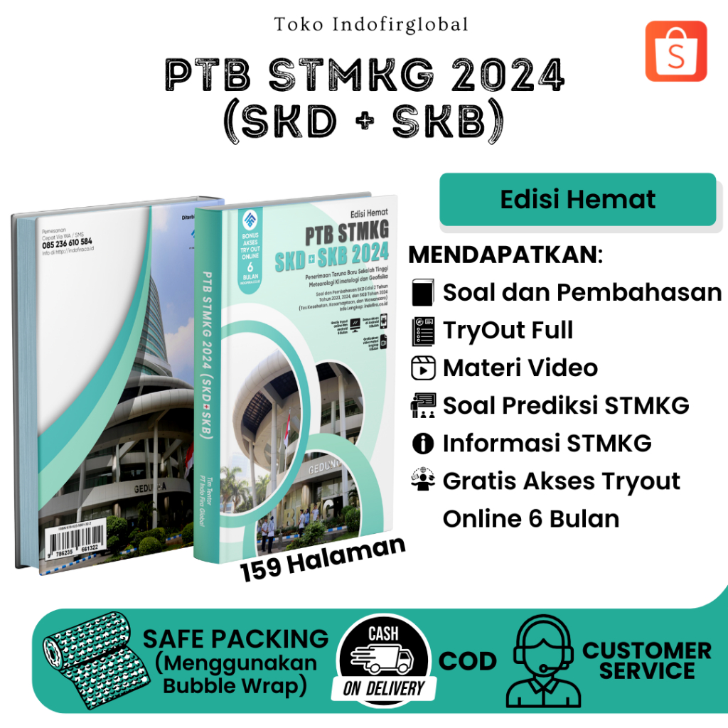 Jual Terbaru Buku PTB STMKG 2024 [SKD + SKB] (Edisi Hemat + Gratis Akses E-Learning) Sesuai ...
