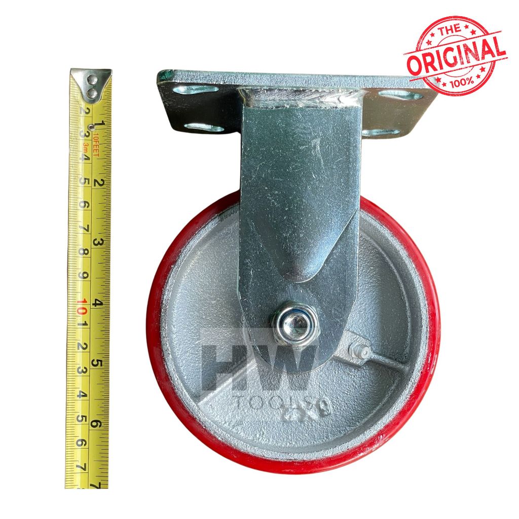 Jual Roda Besi PU Heavy Duty 5 Inch Mati Castor Wheel PU 5" HD Fixed Trolley Caster | Shopee ...