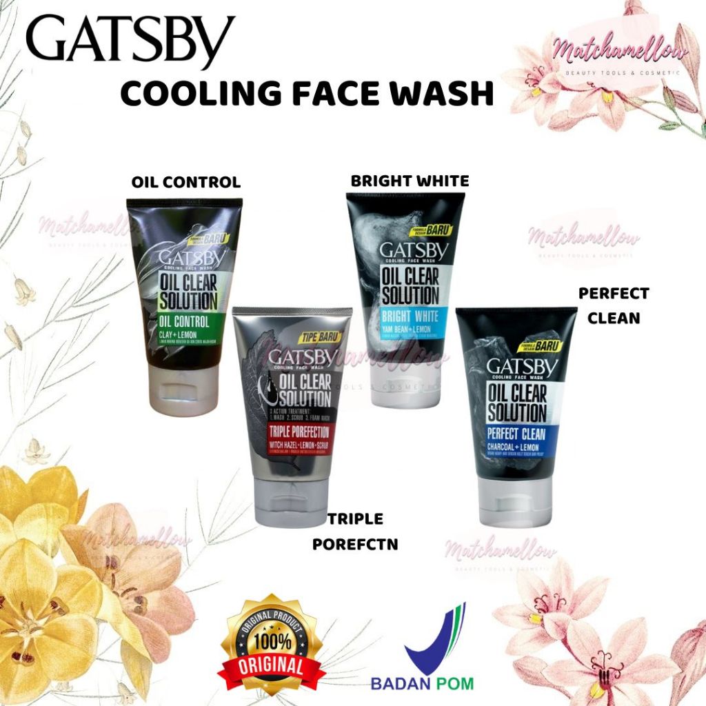 Jual ️MATCHA ️ GATSBY COOLING FACE WASH - FACIAL WASH OIL CLEAR SOLUTION | Shopee Indonesia