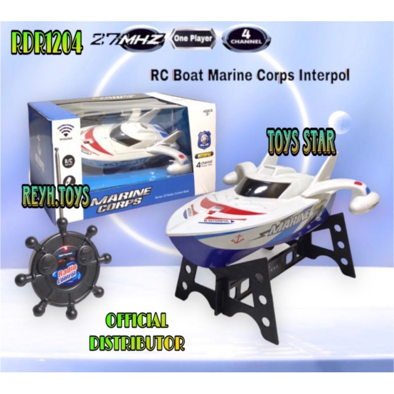 Jual RC Boat RDR1204 Speed Boat Remote Control 27MHz Dual Propoller 4 ...