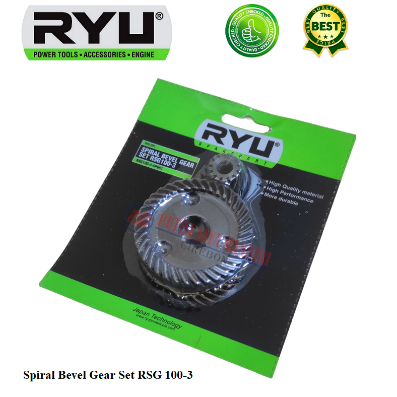 Jual Ryu Paket Spiral Bevel Gear Set Gerinda Rsg 100-3 / Gear Bevel Set ...