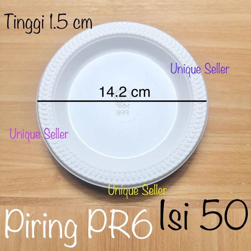 Jual [Isi50] Piring Plastik Kecil 14 cm PR6 / Piring Buah Snack Jajan ...
