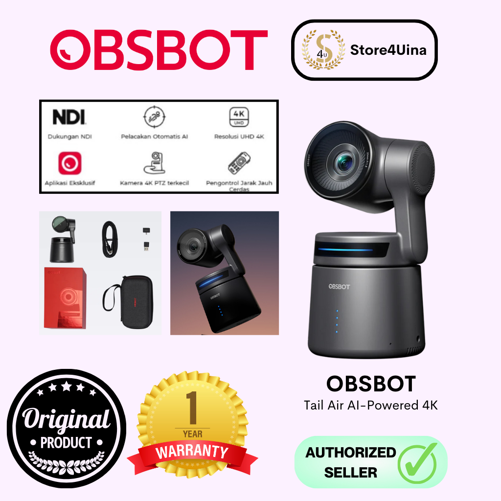 Jual OBSBOT Tail Air AI-Powered 4K PTZ Streaming Camera | Shopee Indonesia