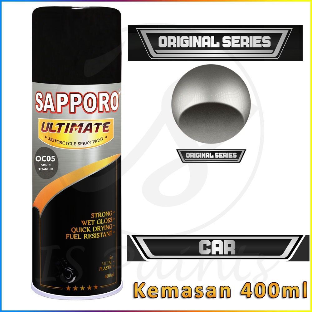 Jual OC05 Sonic titanium sapporo ultimate 400ml cat semprot spray paint ...