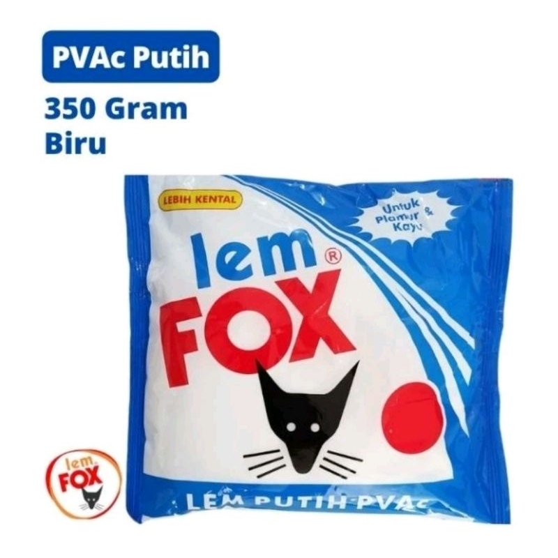 Jual Lem PVAc Putih Fox 350 Gram Fox Biru Lim Kayu Hasuki | Shopee ...