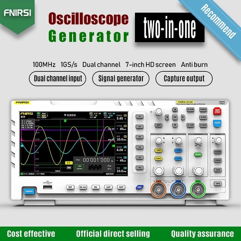 Jual FNIRSI Digital Oscilloscope 2 in 1, Dual Chanel 100 MHz GSa/s ...