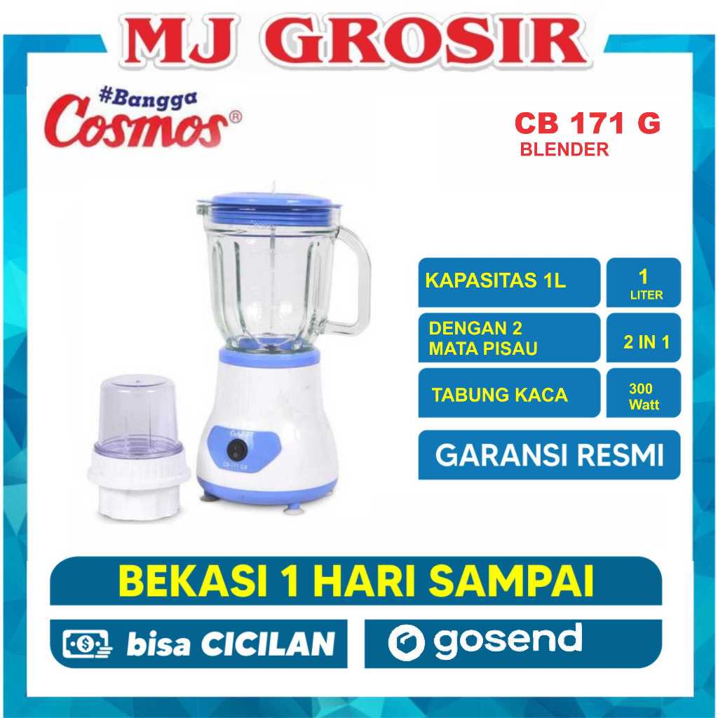 Jual BLENDER COSMOS CB 171 G 2 IN 1 SERBAGUNA BAHAN KACA 1 LITER ...