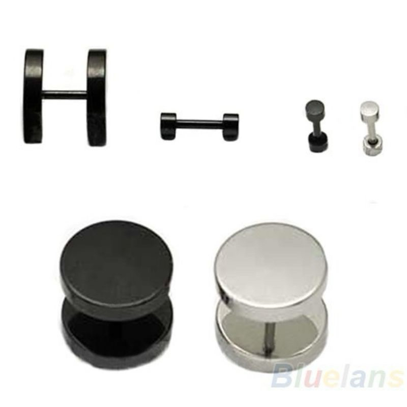 Jual [COD] Anting Telinga Tindik Pria Model Roda/Barbel Model Punk ...