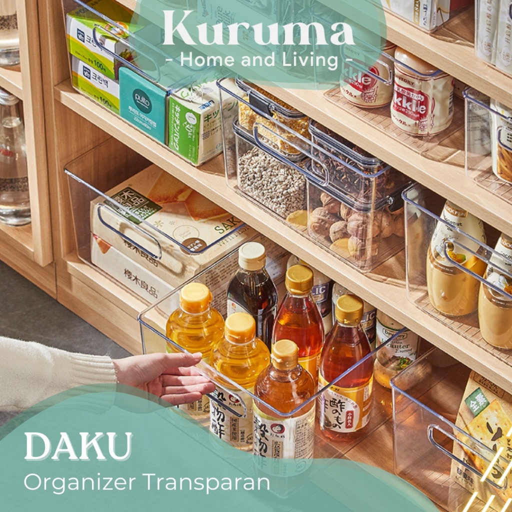 Jual KURUMA DAKU Tempat Akrilik Camilan Cemilan Bening Box Organizer ...