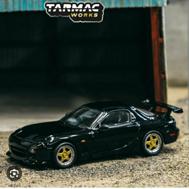 Jual Diecast Tarmac Mazda RX7 RX 7 FD3s Mazda speed ASpec Brilliant Black Segel | Shopee Indonesia