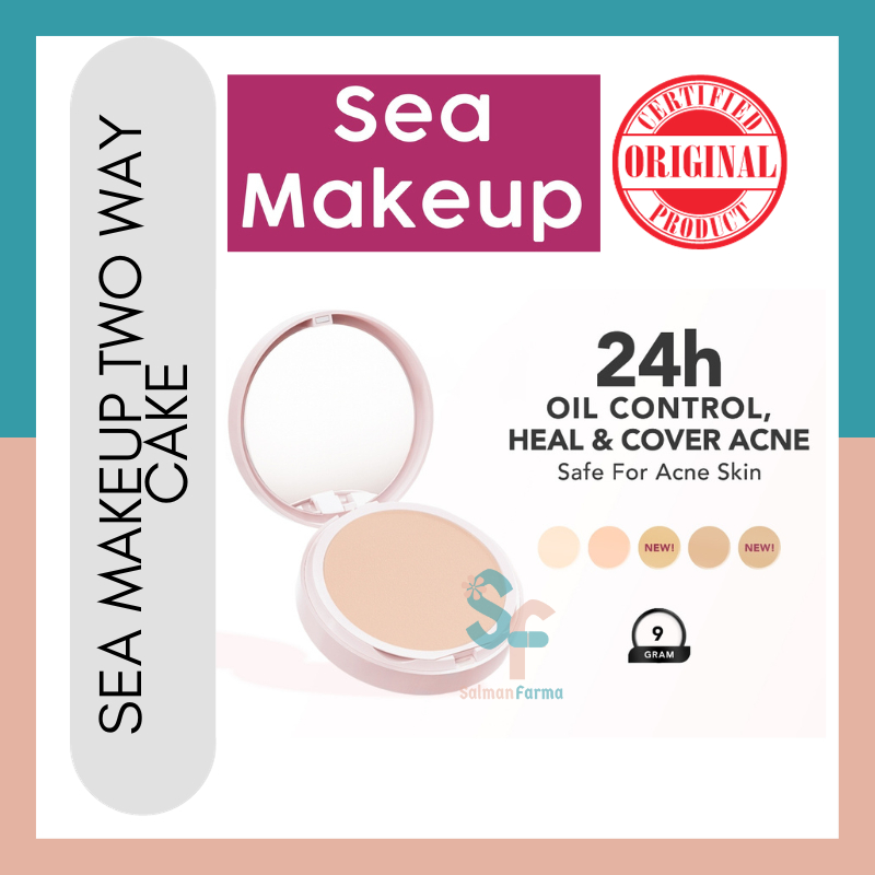 Jual Sea Makeup Acne Cover & Smooth Two Way Cake Pressed Powder and ...