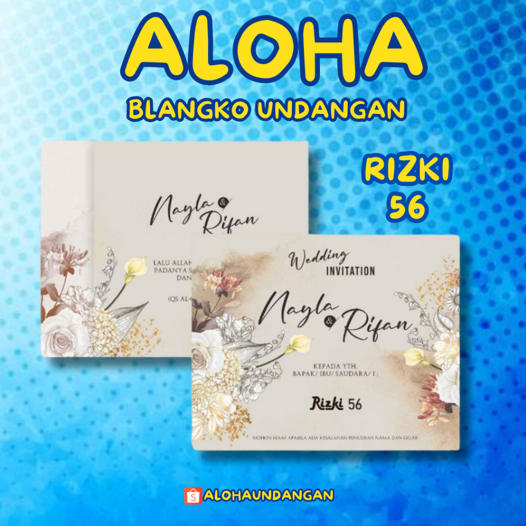 Jual BLANGKO UNDANGAN PERNIKAHAN MURAH RIZKI 56 / KERTAS UNDANGAN ...