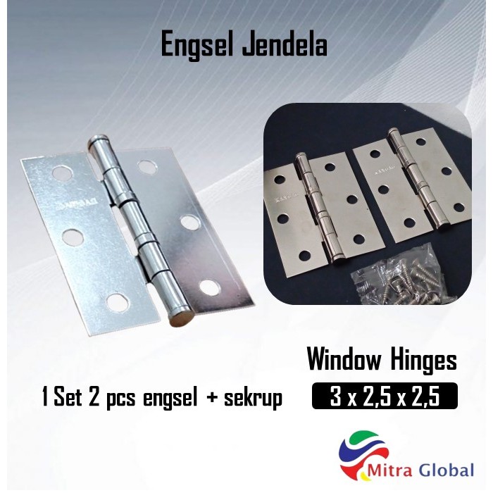 Jual Engsel Pintu Jendela Kuning Putih / Engsel Plat Kuning Putih 3 ...