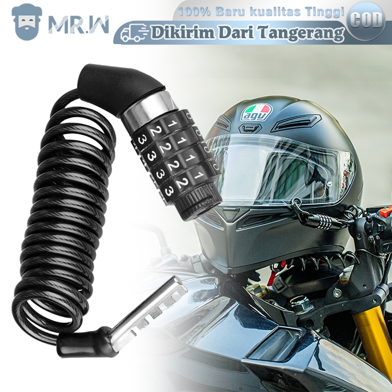 Jual Kunci Helm Motor 4 Digit Gembok Helm Anti Maling Multifungsi ...
