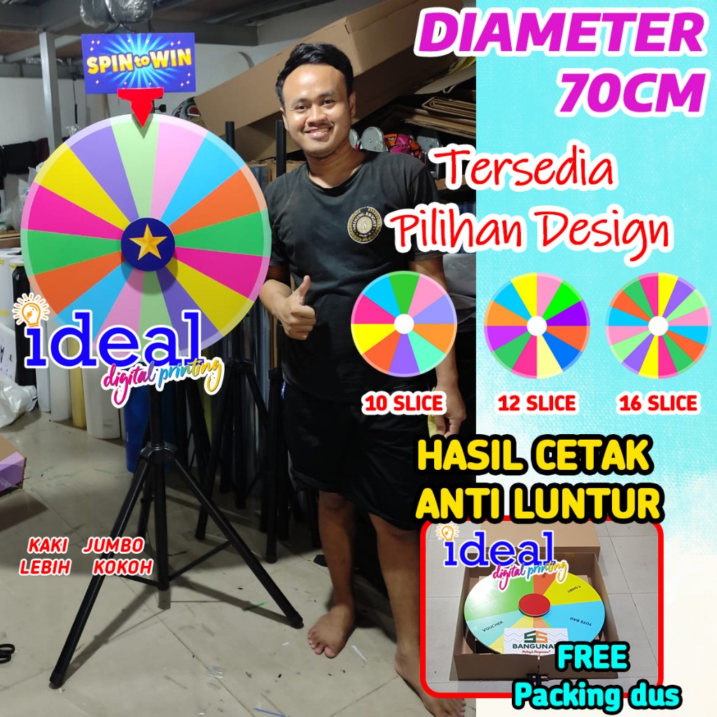 Jual WHEEL OF FORTUNE PRINT/CETAK CUSTOM, RODA UNDIAN CUSTOM CETAK ...