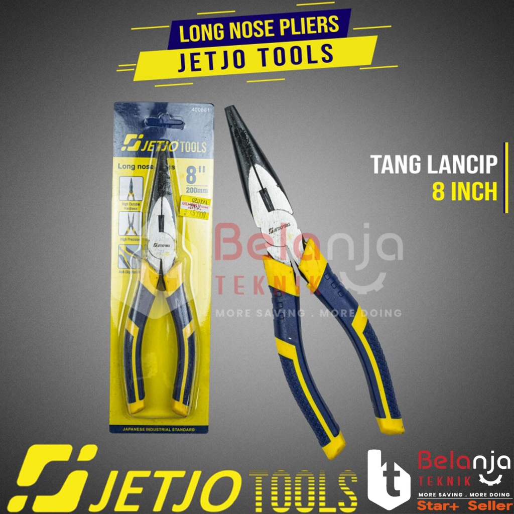 Jual JETJO TOOLS Long Nose Pliers 8" Tang Lancip 8 Inch Tang 8 In ...
