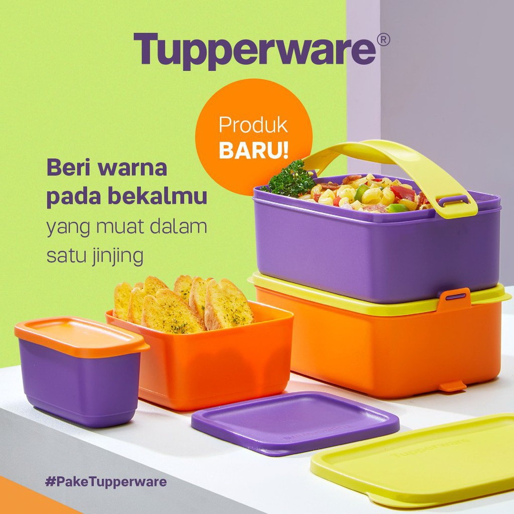 Jual Rantang Tupperware Click to go deep set | Shopee Indonesia
