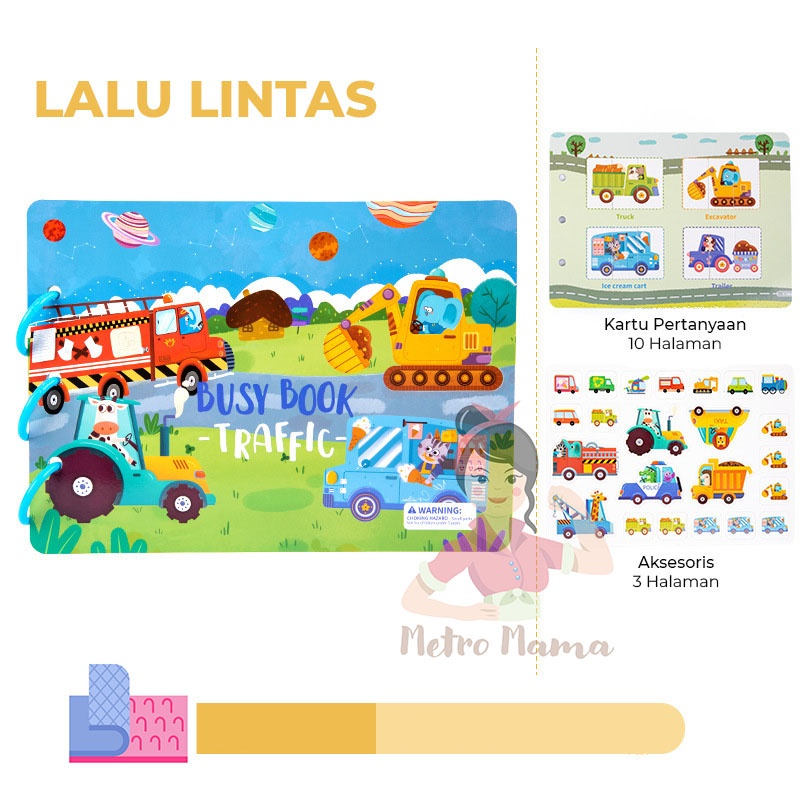 Jual Buku Stiker Velcro Mainan Edukasi Anak BUSY BOOK Puzzle Sticker ...