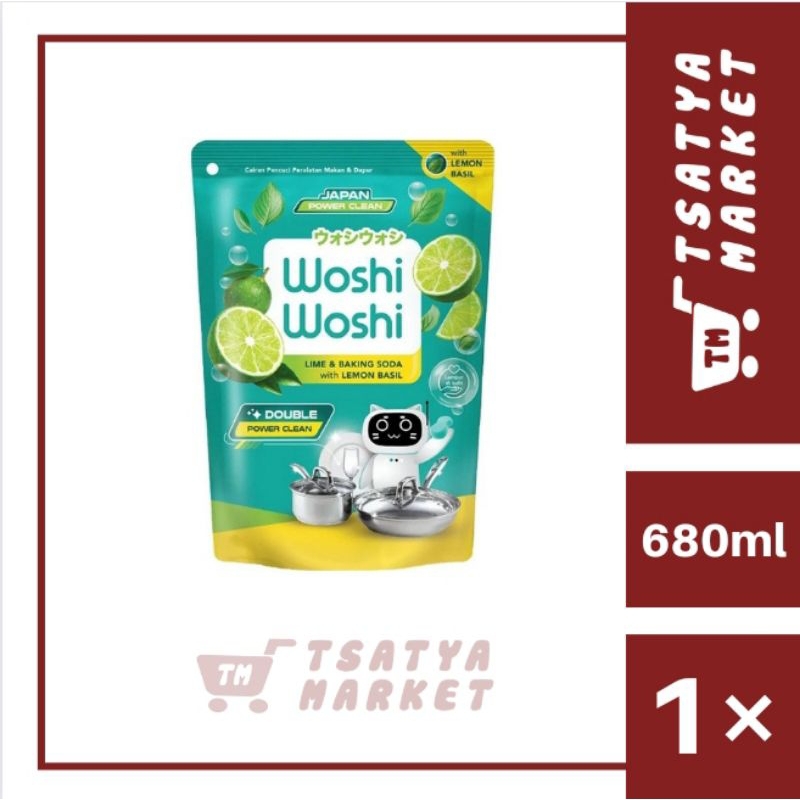 Jual WOSHI WOSHI | SABUN CUCI PIRING LEMON BASIL GREEN TEA 600ML | Shopee Indonesia