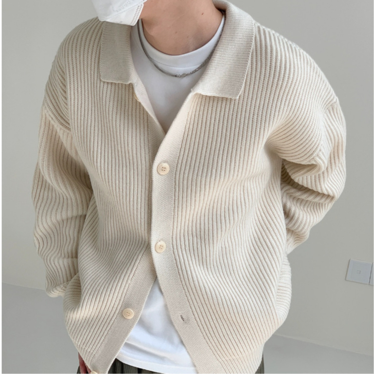 Jual TYLER KNITTED CARDIGAN (CREAM) | CARDIGAN RAJUT PRIA (CREAM ...
