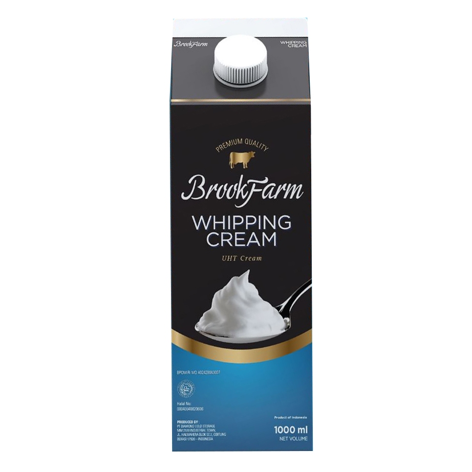 Jual Brook Farm whipping cream brookfarm 1 liter (instant sameday only ...