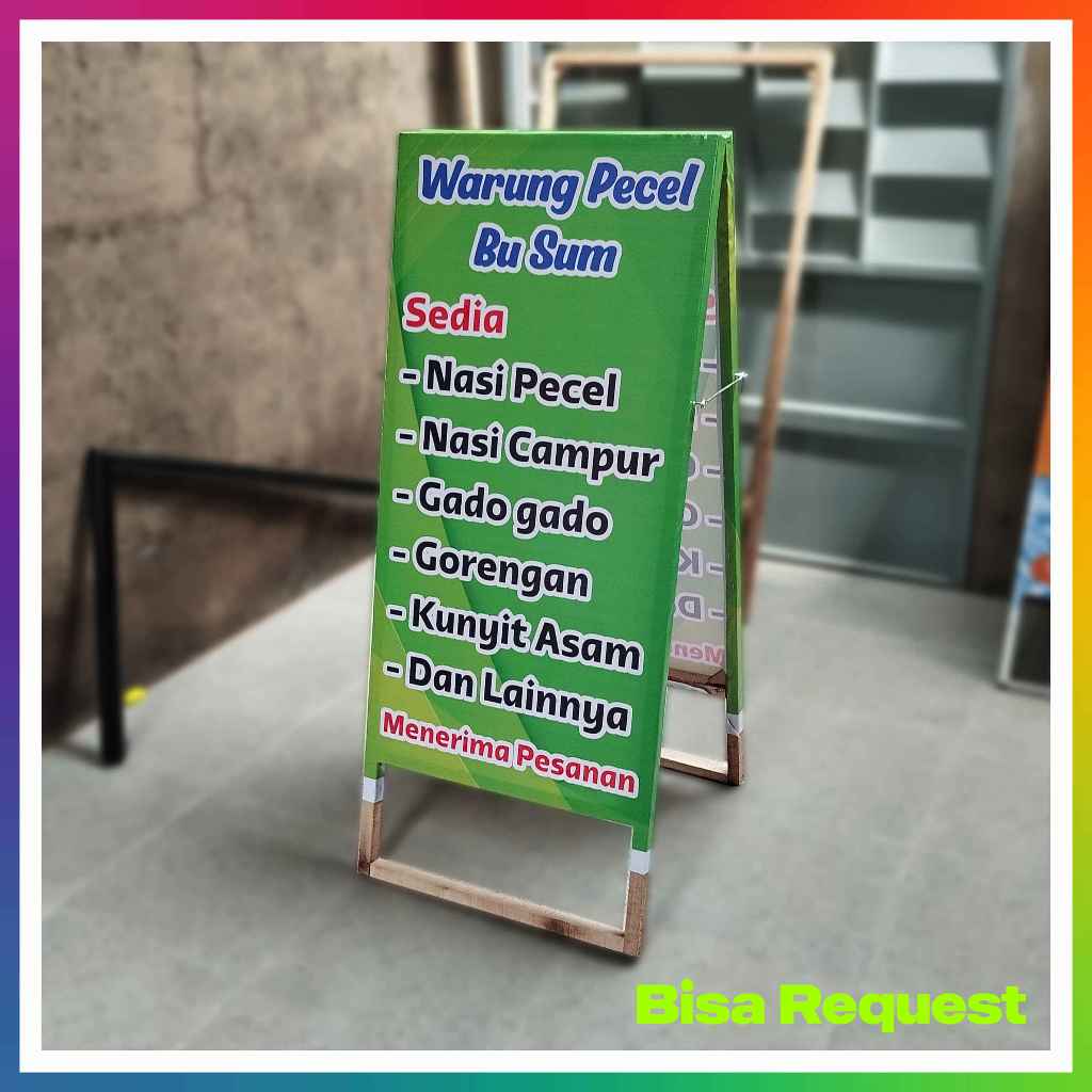 Jual Stand Banner Kayu Warung Pecel | Shopee Indonesia