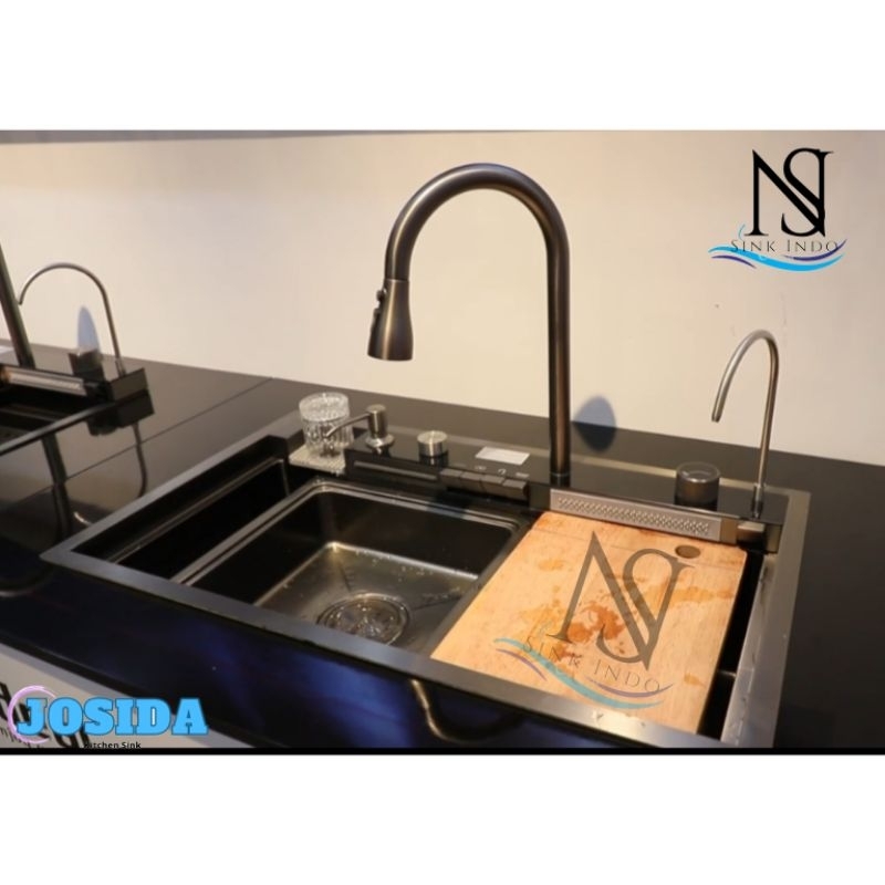 Jual Kitchen Sink Luxury Modern Design / Bak cuci piring digital Hitam ...
