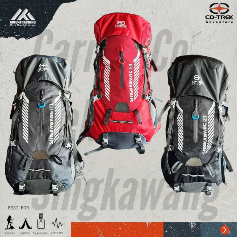 Jual Tas Gunung Carrier Co-Trek Singkawang 55 Liter Include Rain Cover ...