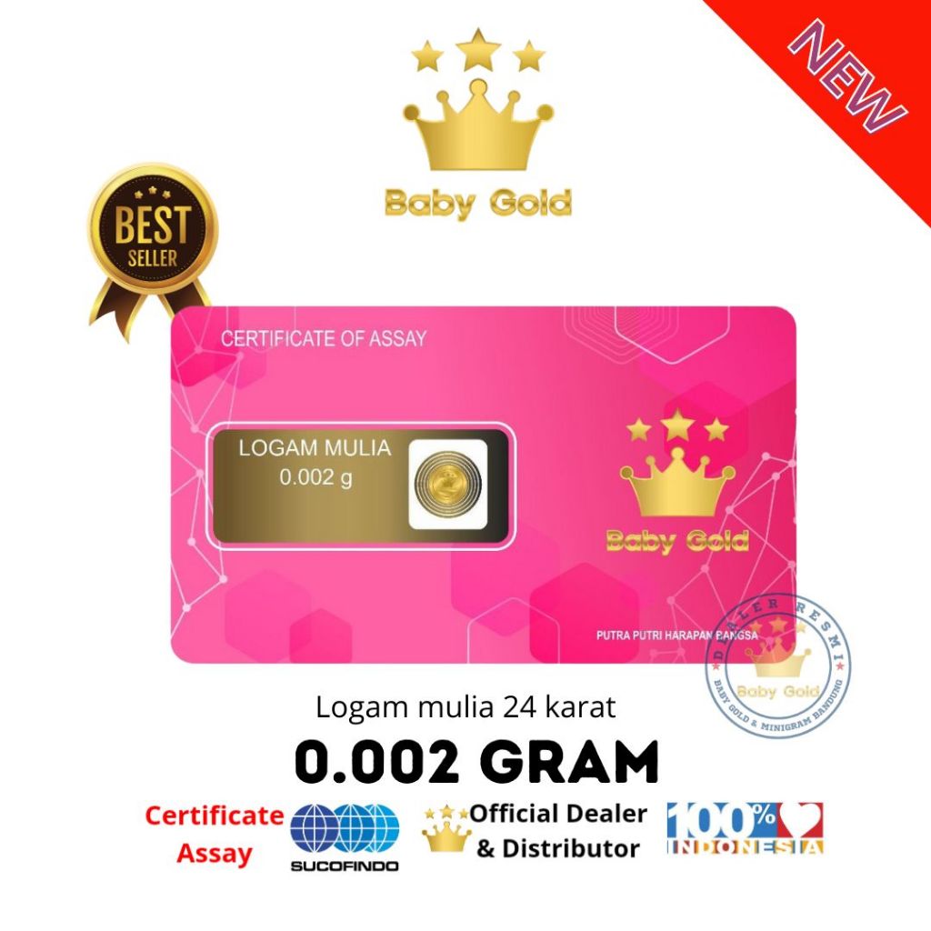 Jual BABY GOLD 0.002gr Logam Mulia Emas Mini | Shopee Indonesia