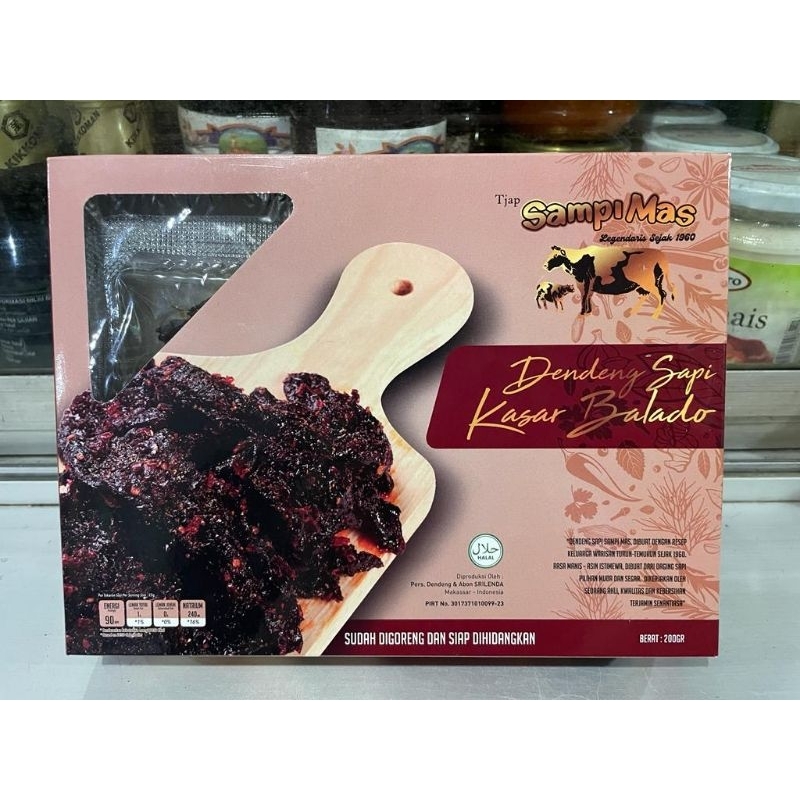 Jual Dendeng Sapi Sampi Mas Rasa Balado Kasar (pakai urat) | Shopee ...