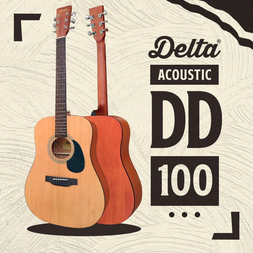Jual DELTA Gitar Akustik DD100 Warna Natural | Shopee Indonesia