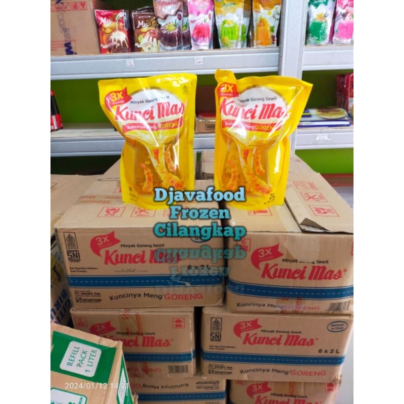 Jual minyak goreng kunci mas 2 liter 1 dus | Shopee Indonesia