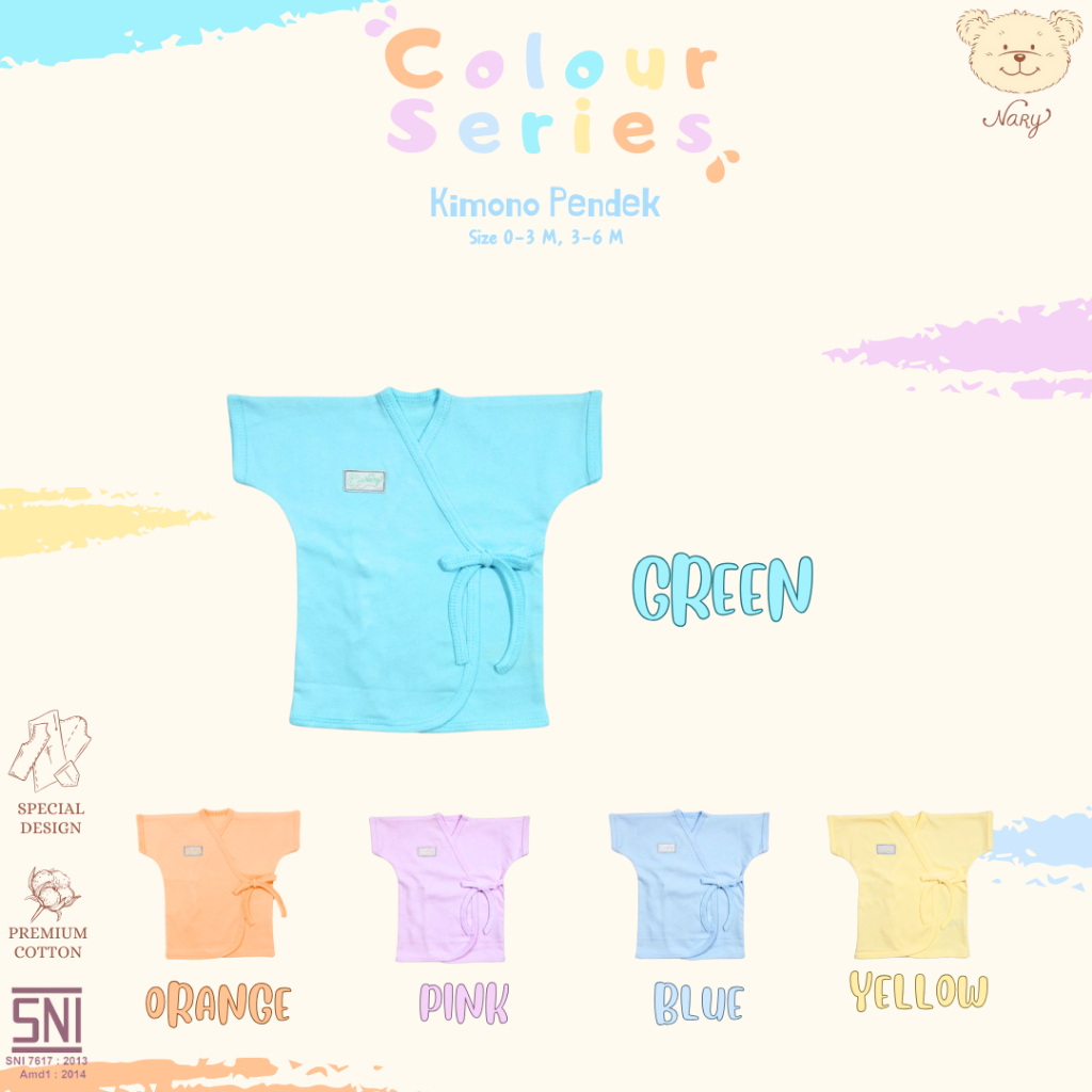 Jual NARY Colour Series - Baju Bayi - Kimono Bayi - Kimono Pendek 0-6 ...